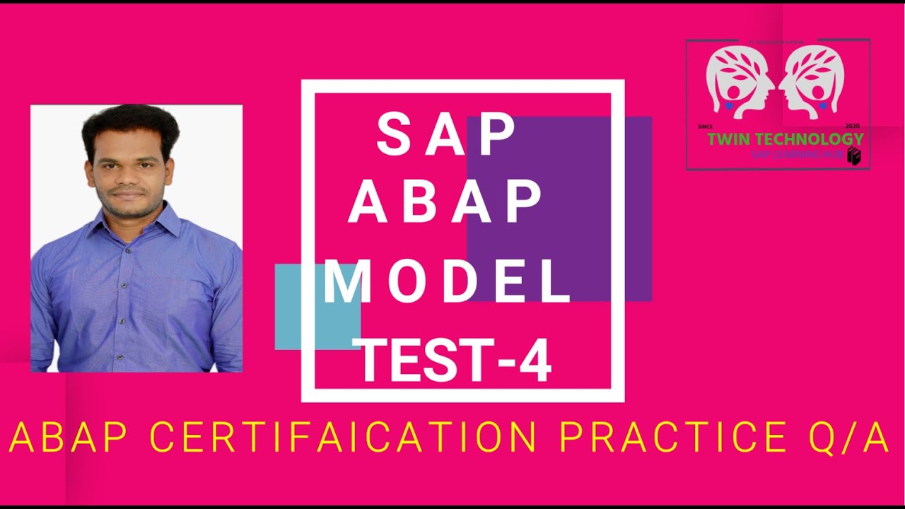 Sap Abap Certification Practice Model 4 Youtube