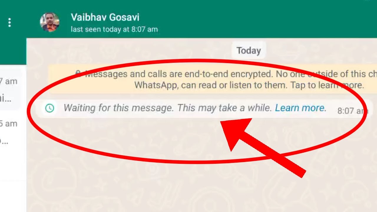 WhatsApp Fix Waiting for this message. This may take a while Problem ...