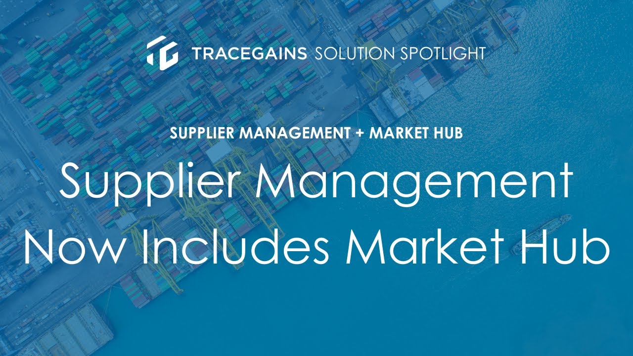 Supplier Management Now Includes Market Hub - YouTube