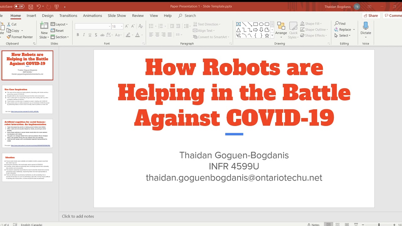 Robotics Paper Presentation 1 - YouTube