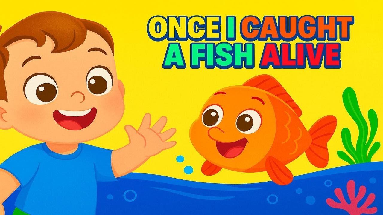 Once I Caught a Fish Alive Nursery Rhyme | Learn to Count 1 to 10 🐠👶 ...