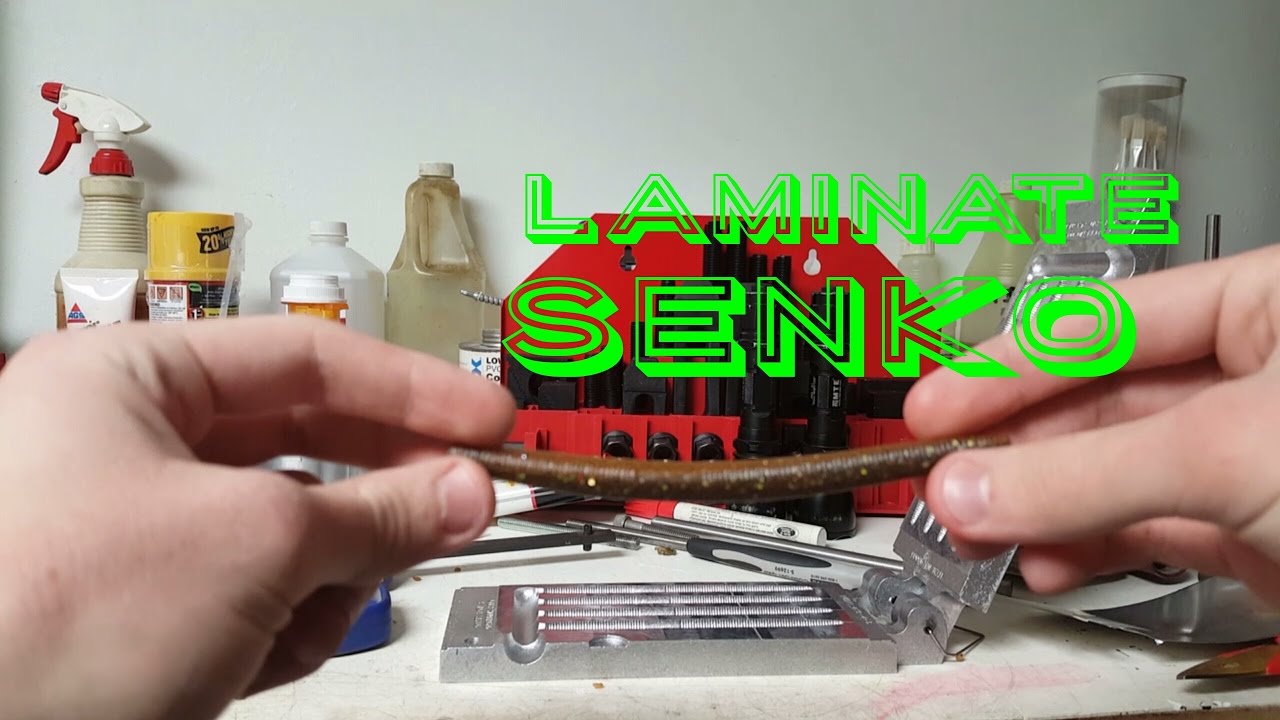 How to make laminate plated two colored senkos worms - YouTube
