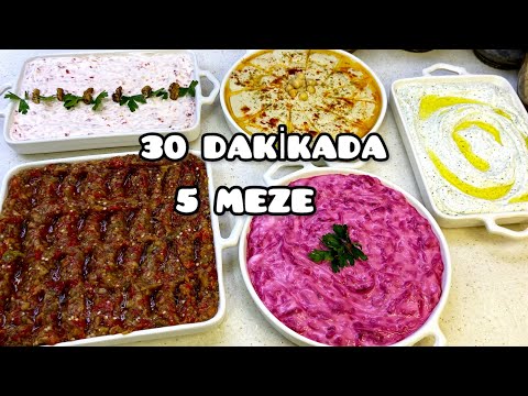 5 ÇEŞİT MEZE TARİFİ 🤩BİRBİRİNDEN LEZZETLİ VE PRATİK MEZE ÇEŞİTLERİ / Meze Nasıl Yapılır / Meze Tarif
