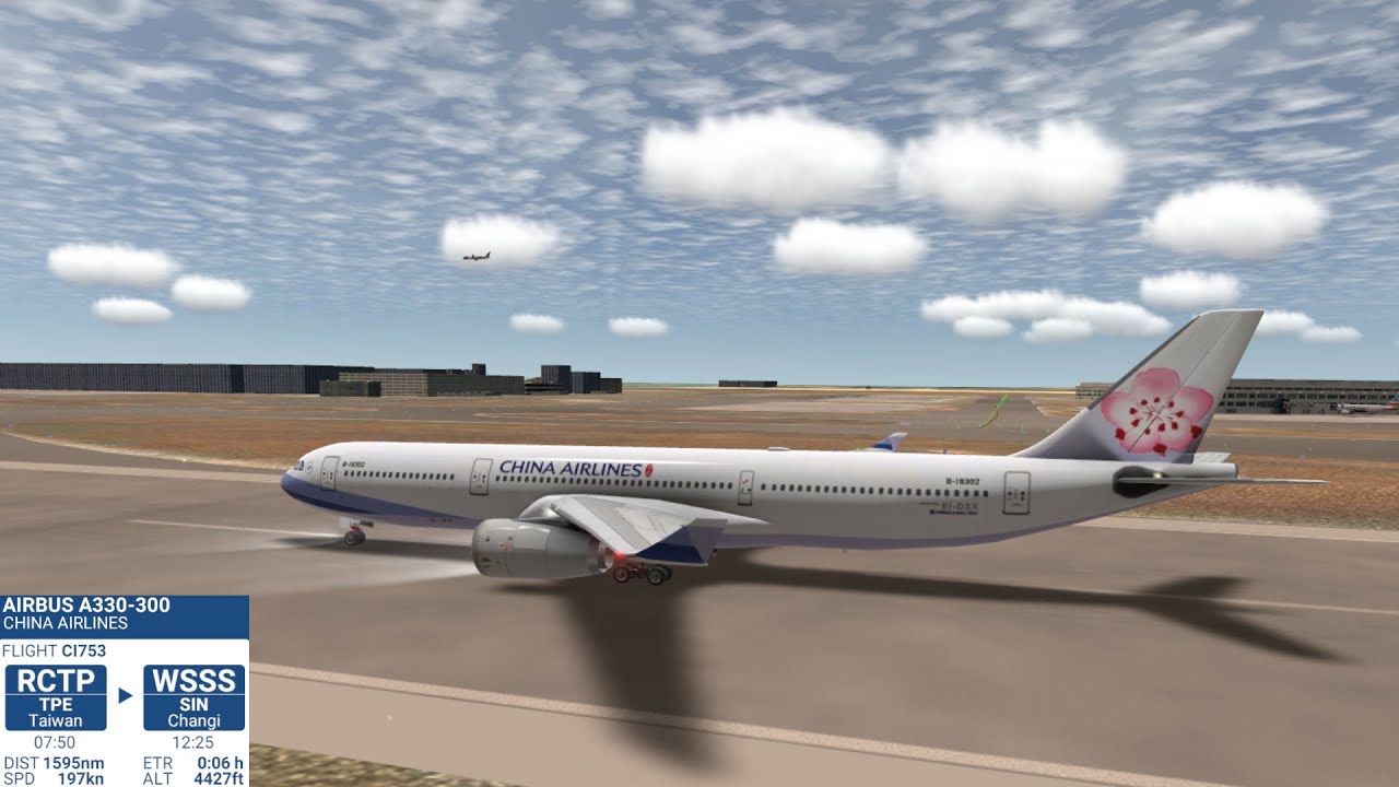 China Airlines CI753 A330 Landing in Singapore Changi Airport - YouTube