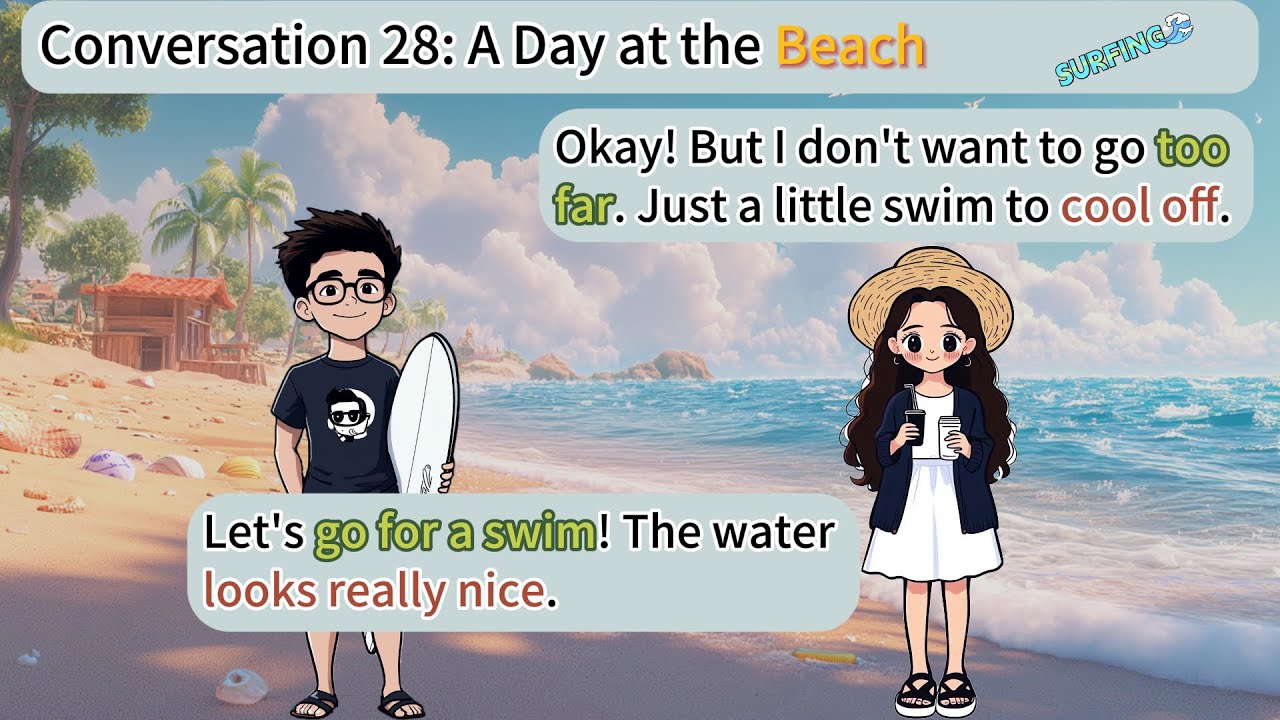 Everyday English Conversation Practice |Conversation 28: A Day at the ...