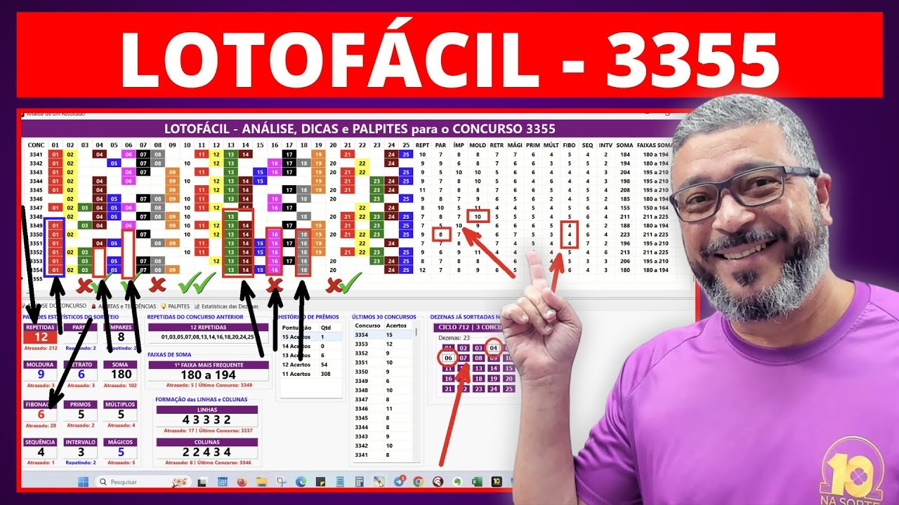 LOTOFÁCIL 3355 | ANÁLISE, DICAS, SUGESTÕES e PALPITES - YouTube