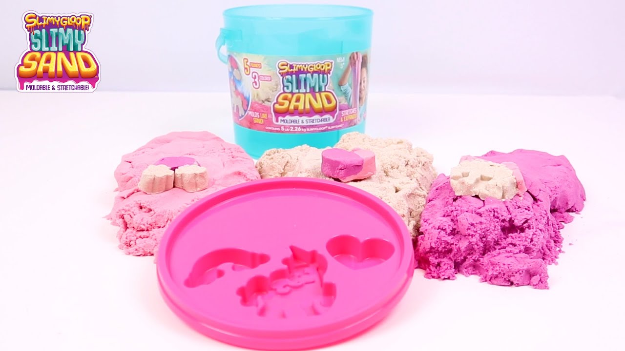 SLIMYGLOOP Slimy Sand Purple, Pink, and White Glitter 5-LB Bucket - YouTube