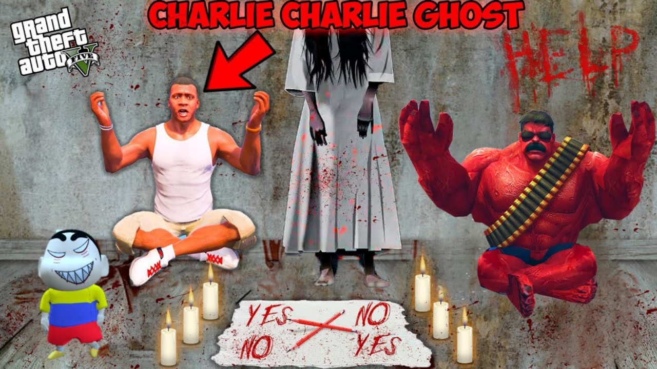 Franklin Plays Charlie Charlie Ghost Game Challenge At Night ! (GTA 5 ...