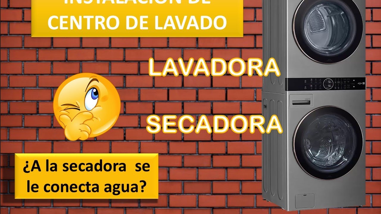 Como instalar lavadora y secadora | Centro de lavado LG de gas | Le ...