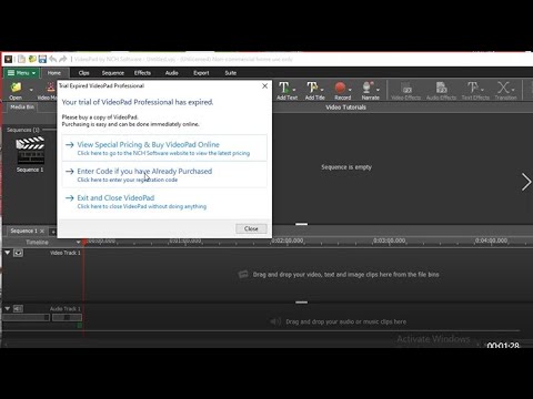 cara mengatasi VideoPad Editor trial - YouTube