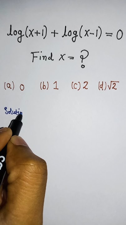 Logarithm equation #maths - YouTube