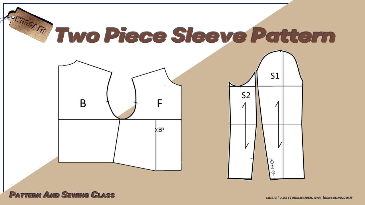 [Pattern] Two-piece Sleeve (두 장 소매 패턴 만들기) - YouTube