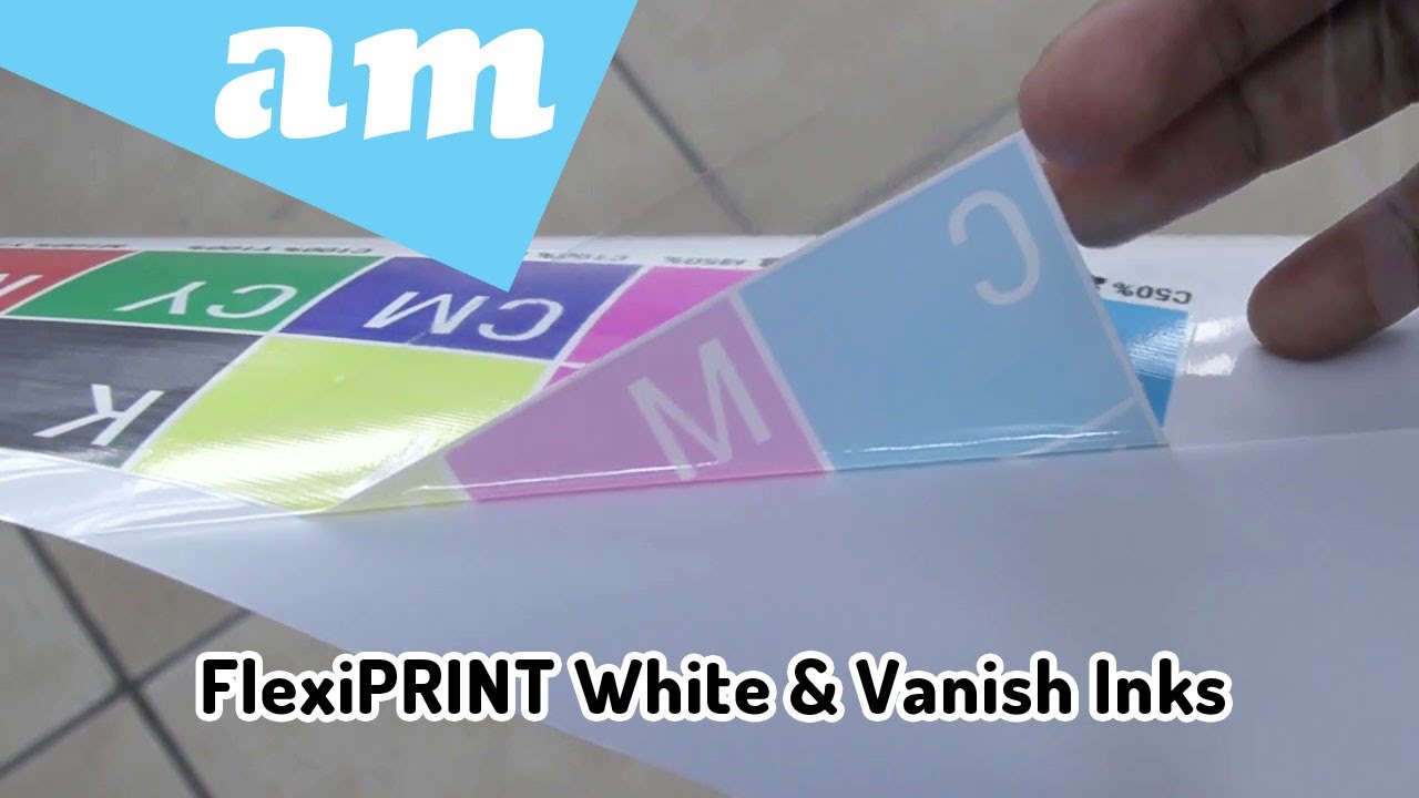 Print White & Vanish Inks by SAi FlexiPRINT Substrate, Spot Colour ...