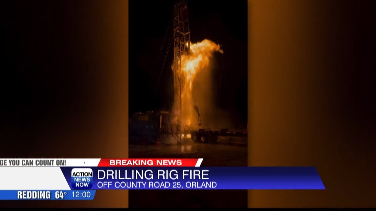 Firefighters respond to natural gas fire sparked from a water drilling ...