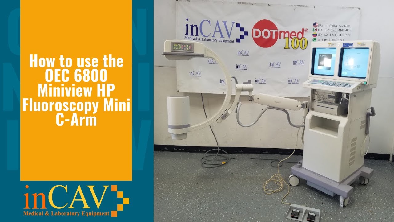 Cómo usar el OEC MiniView 6800 HP Mini Arco en C Fluoroscopio - YouTube