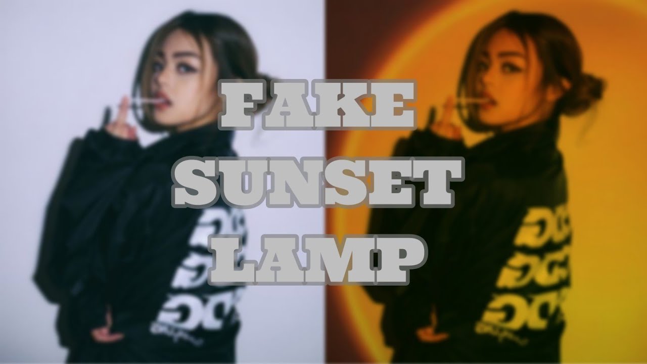 how to edit: fake sunset lamp - YouTube