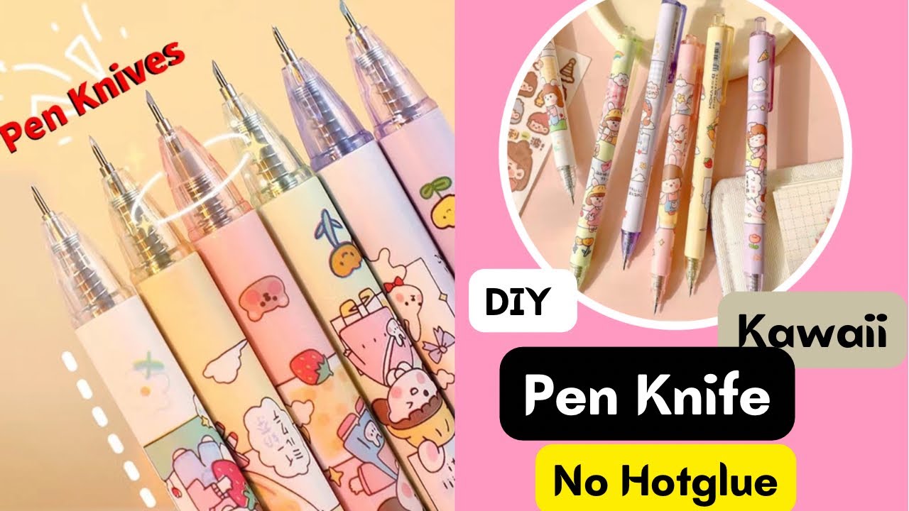 DIY Pen Knife without Hotglue / DIY Kawaii Paper Pen knife/ DIY Knife ...