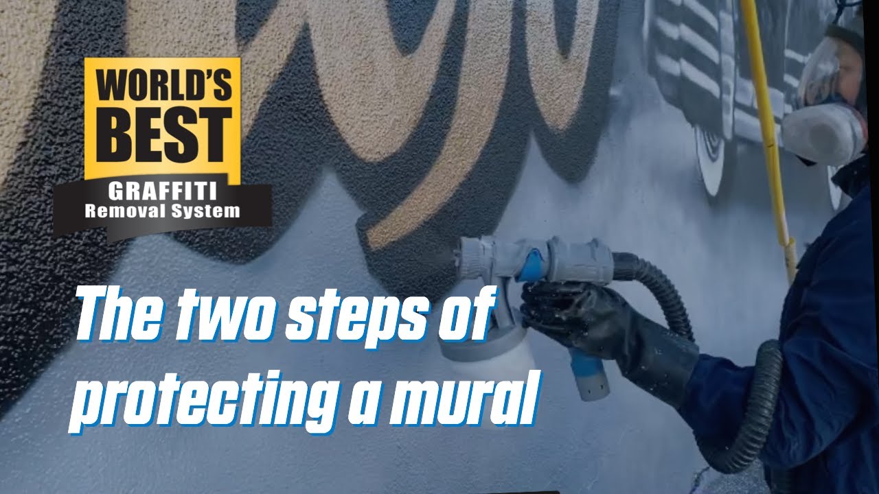 Protective Coating Application for Mural by Artist Never 1959 with ...