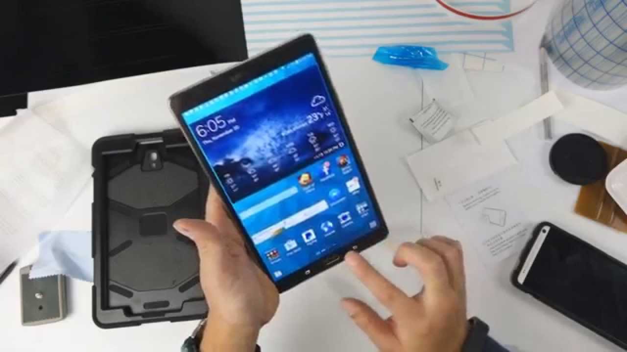 Galaxy Tab S 8.4 Glass Screen Protector Install - YouTube