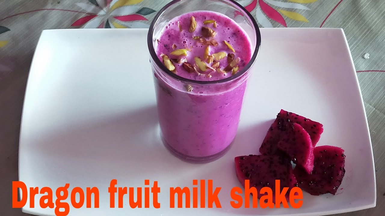 Dragon fruit milk shake recipe 😋 Healthy drink recipe - YouTube