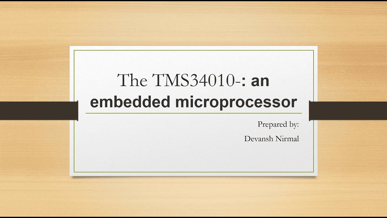 TMS34010:An embedded microprocessor - YouTube