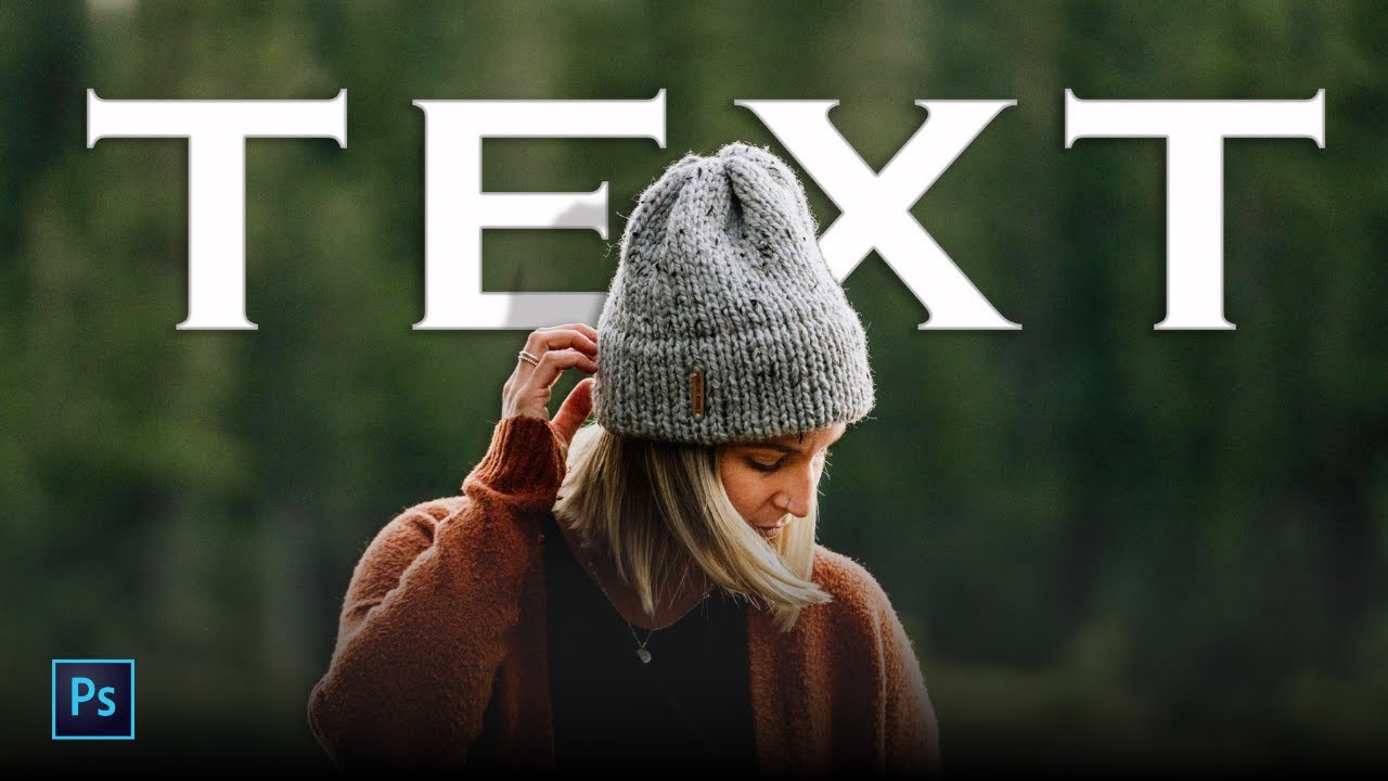 Add Text Behind Object With REAL Shadows in Photoshop! - YouTube