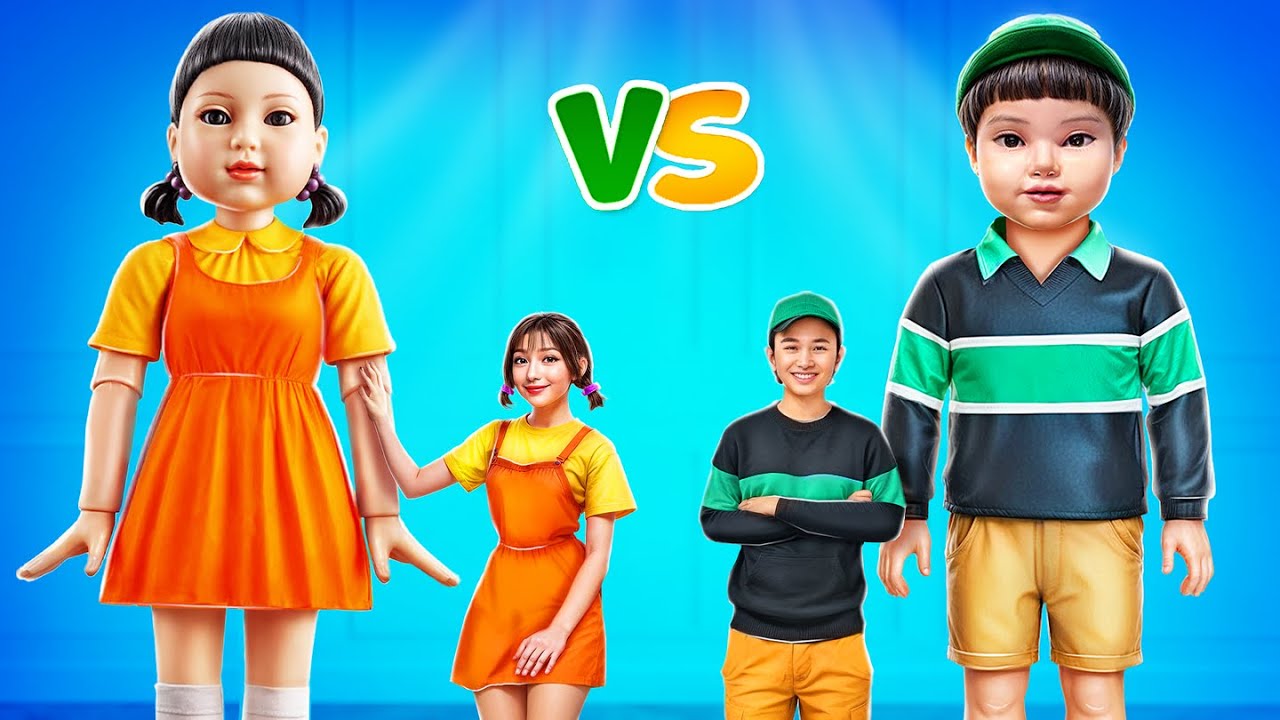 We Build a GIANT Squid Game Boy vs Squid Game Doll in Real Life! - YouTube