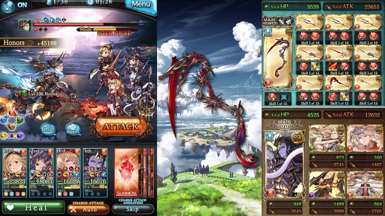 Granblue Fantasy グラブル - Scythe of Renunciation (Fire Opus Weapon) Main ...