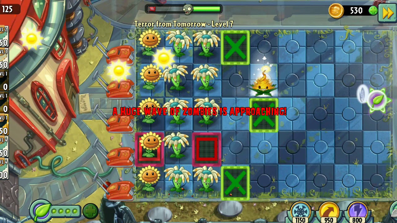 Plants vs Zombies 2 Terror from Tomorrow Level 7 - YouTube