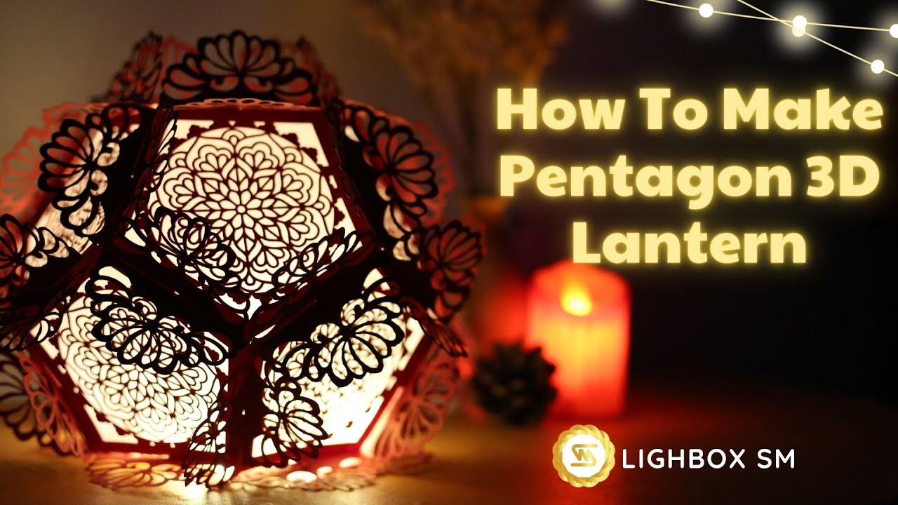 How to Make a Pentagon 3D Paper Cut Lantern |DIY decor - YouTube