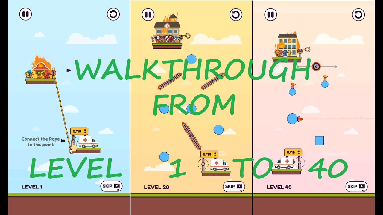 ROPE PUZZLE - Gameplay Walkthrough Level 1 To 40 - YouTube