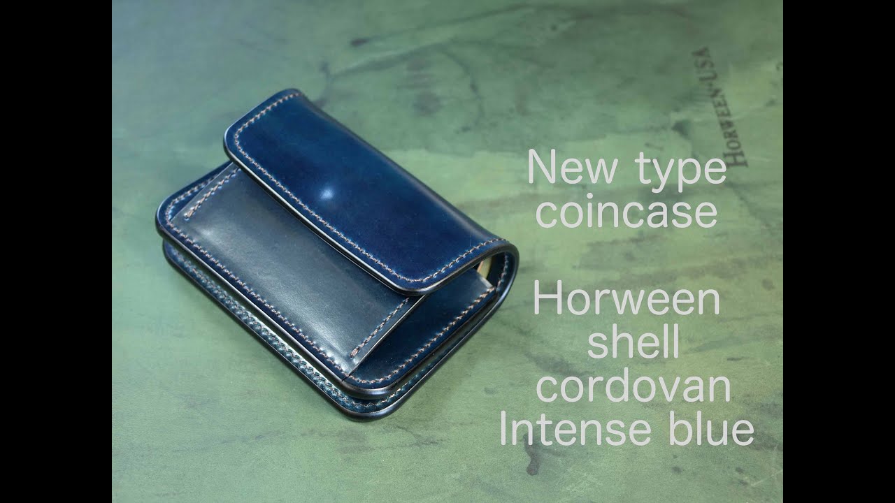 New type coin case / Horween shell corovan Intense blue - YouTube