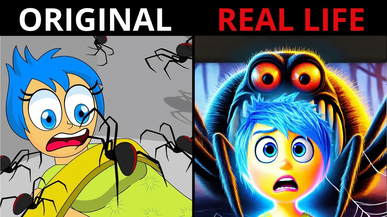 JOY's IN DANGER PART 2 INSIDE OUT - Real Life VS Original! Animations ...