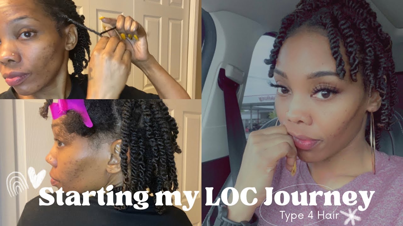 DIY Starter Loc Install! Loc parting and sizing | Two Strand Starter ...