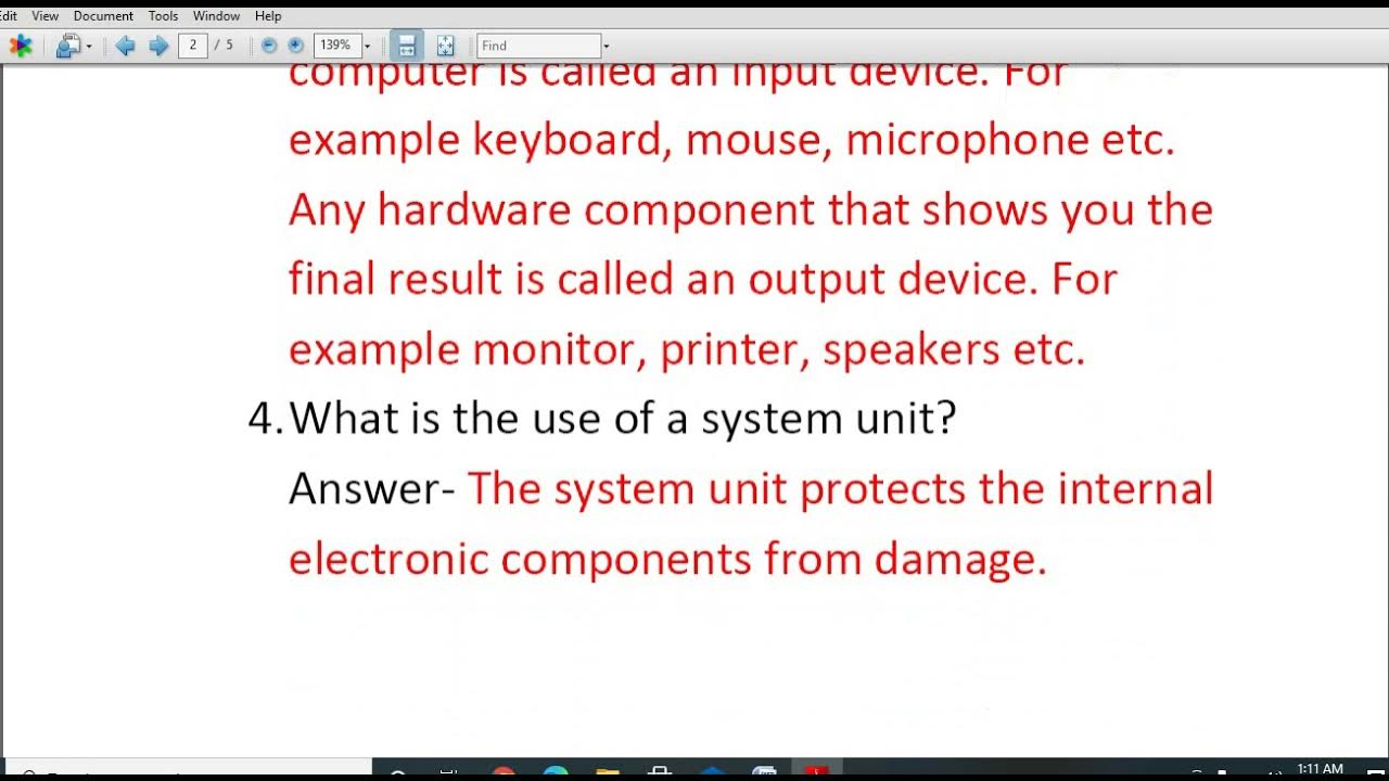 Chapter 2 Computer Hardware (Exercise) - YouTube