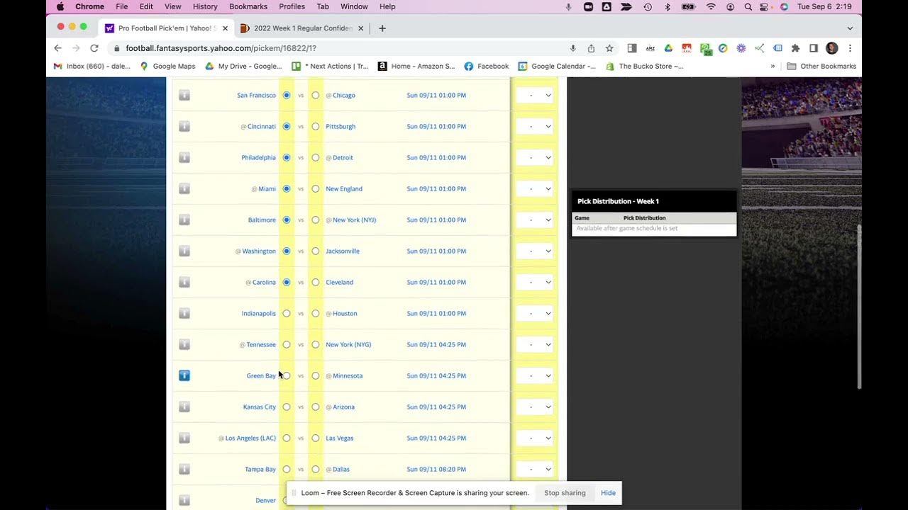 How to make NFL Pick 'Em Confidence Pool Picks - step by step - YouTube