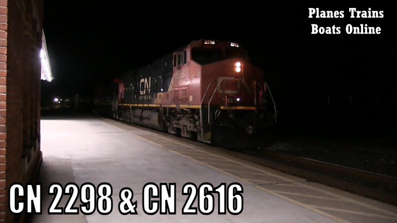 CN M397 Manifest Train With Locomotives CN 2298 & CN 2616 On Strathroy Sub - YouTube