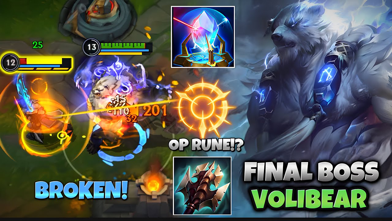 YOU MUST TRY THIS OP RUNE ON VOLIBEAR! WILD RIFT S14 (RUNES & BUILD ...