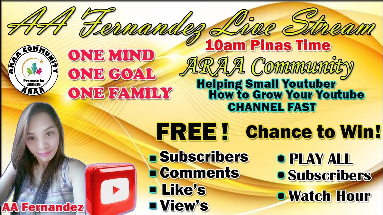 FREE! Engagement! LIKE's,View's!Comment and Free SABS! JOIN US! ARAA Community Live Stream ...