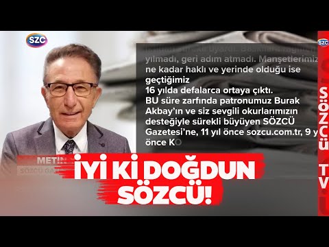 İyi ki Doğdun Sözcü! Sözcü Gazetesi 17 Yaşında!
