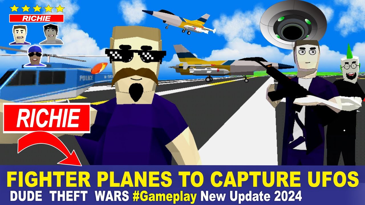 RICHIE LEAVES HOUSE TO TEST FIGHTER PLANE AND CATCH A UFO Gameplay New ...