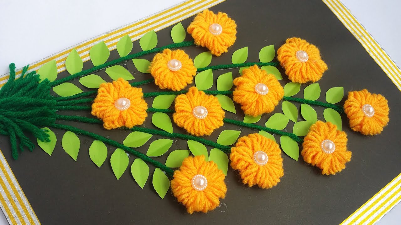DIY: Amazing Woolen Crafts Idea!! How to Make Woolen Wall Hanging for ...