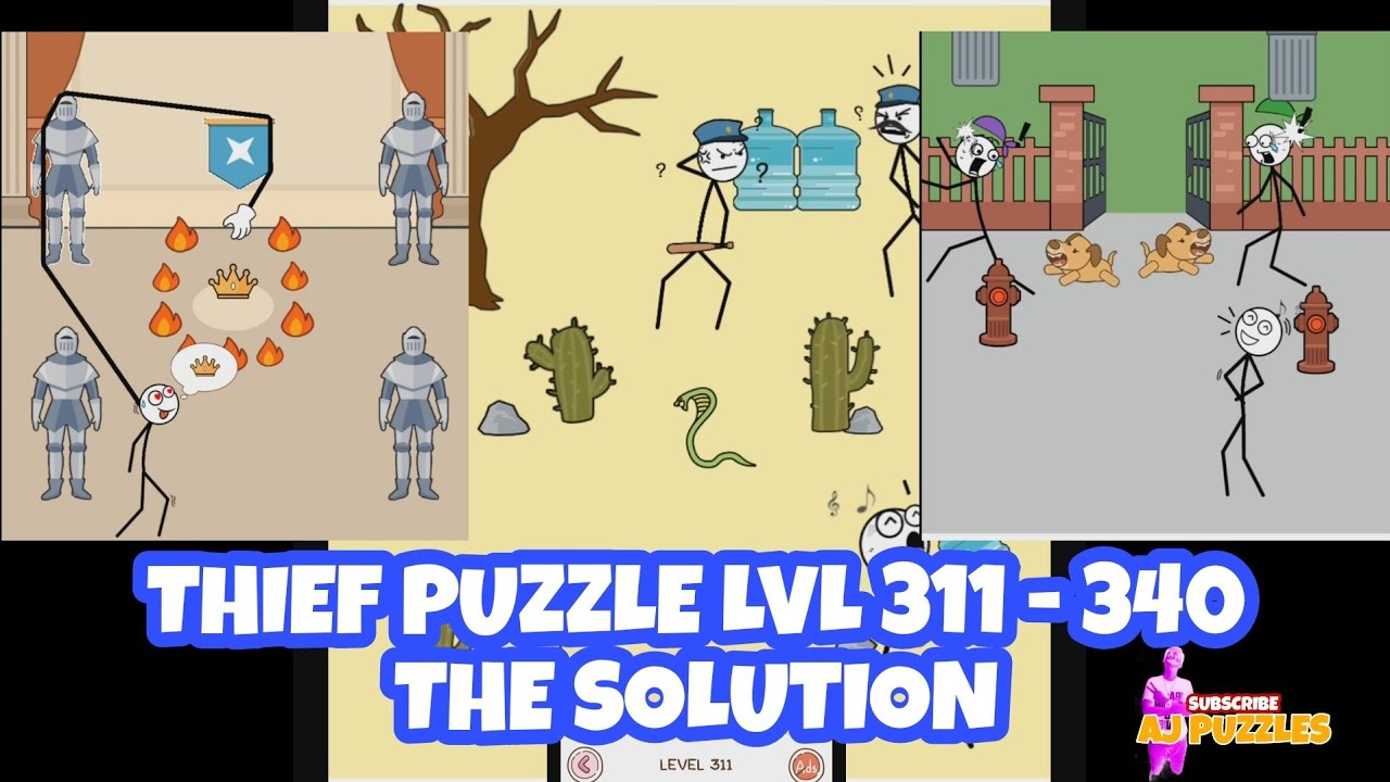THIEF PUZZLE LVL 311 - 340 THE SOLUTION | WEEGOON - YouTube