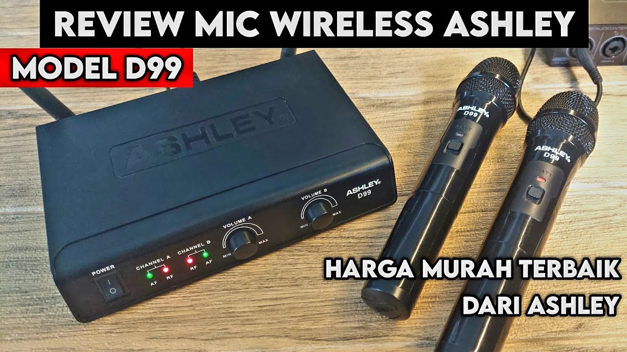 Rekomendasi microphone wireless Ashley 300rb an | Review Ashley D99 - YouTube