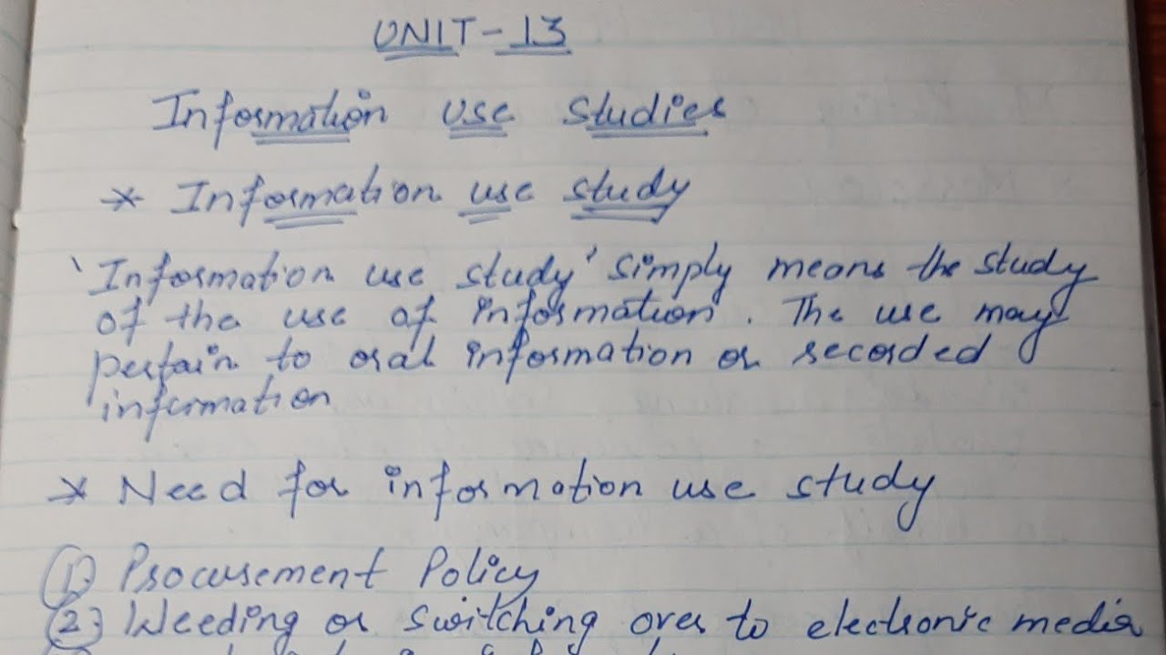 BLI 222 NOTES || UNIT 13 || IGNOU BLIS NOTES.. - YouTube