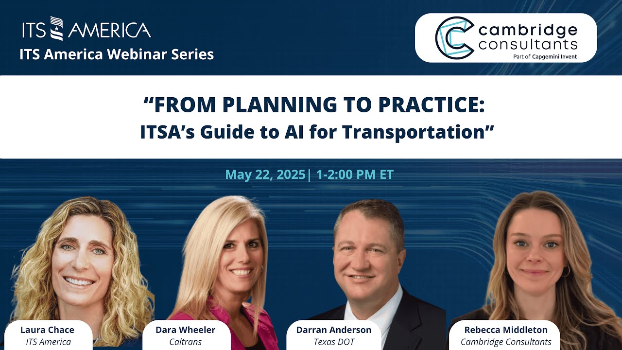 From Planning to Practice: ITSA's Guide to AI for Transportation - YouTube