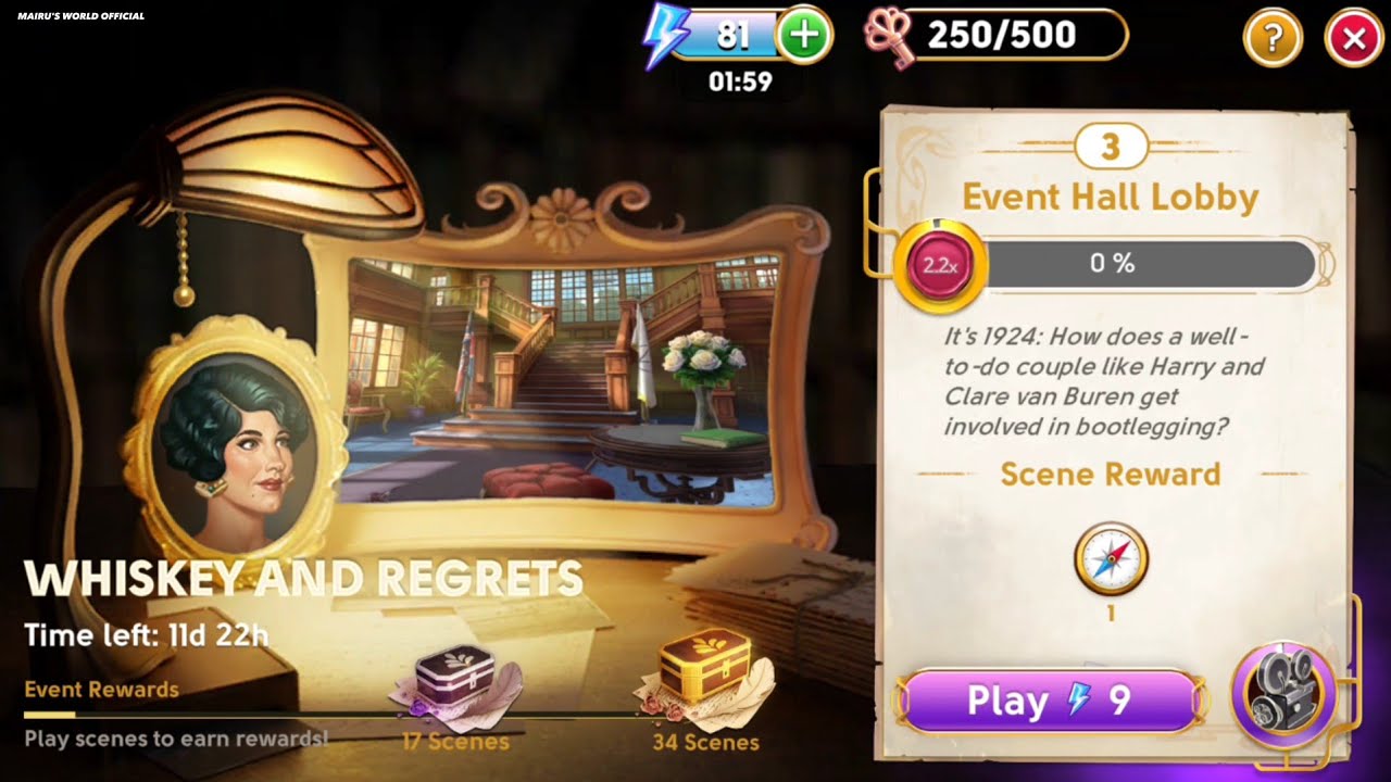 June's Journey Secrets 2 Scene 3 Event Hall Lobby Silhouette Mode 4K ...