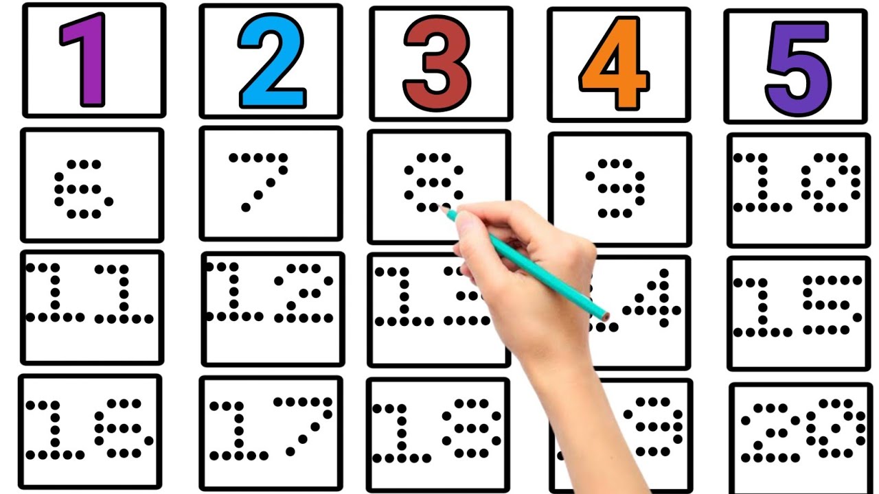 12345 Numbers counting | 1 to 20 Numbers | 123 toddlers song | Counting ...