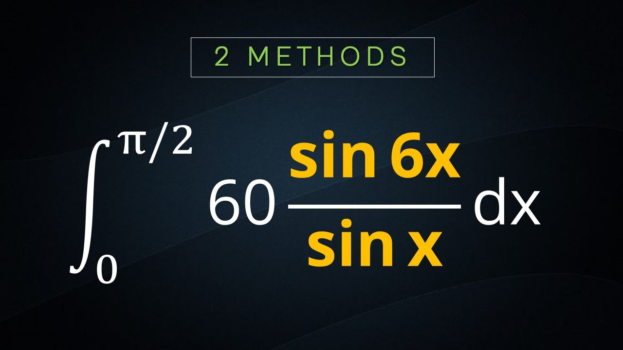 Tricky Integral Problem - Solve By two Methods - YouTube
