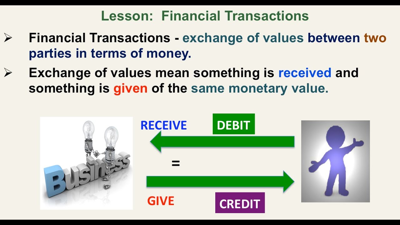 Basic Accounting: Financial Transactions - YouTube